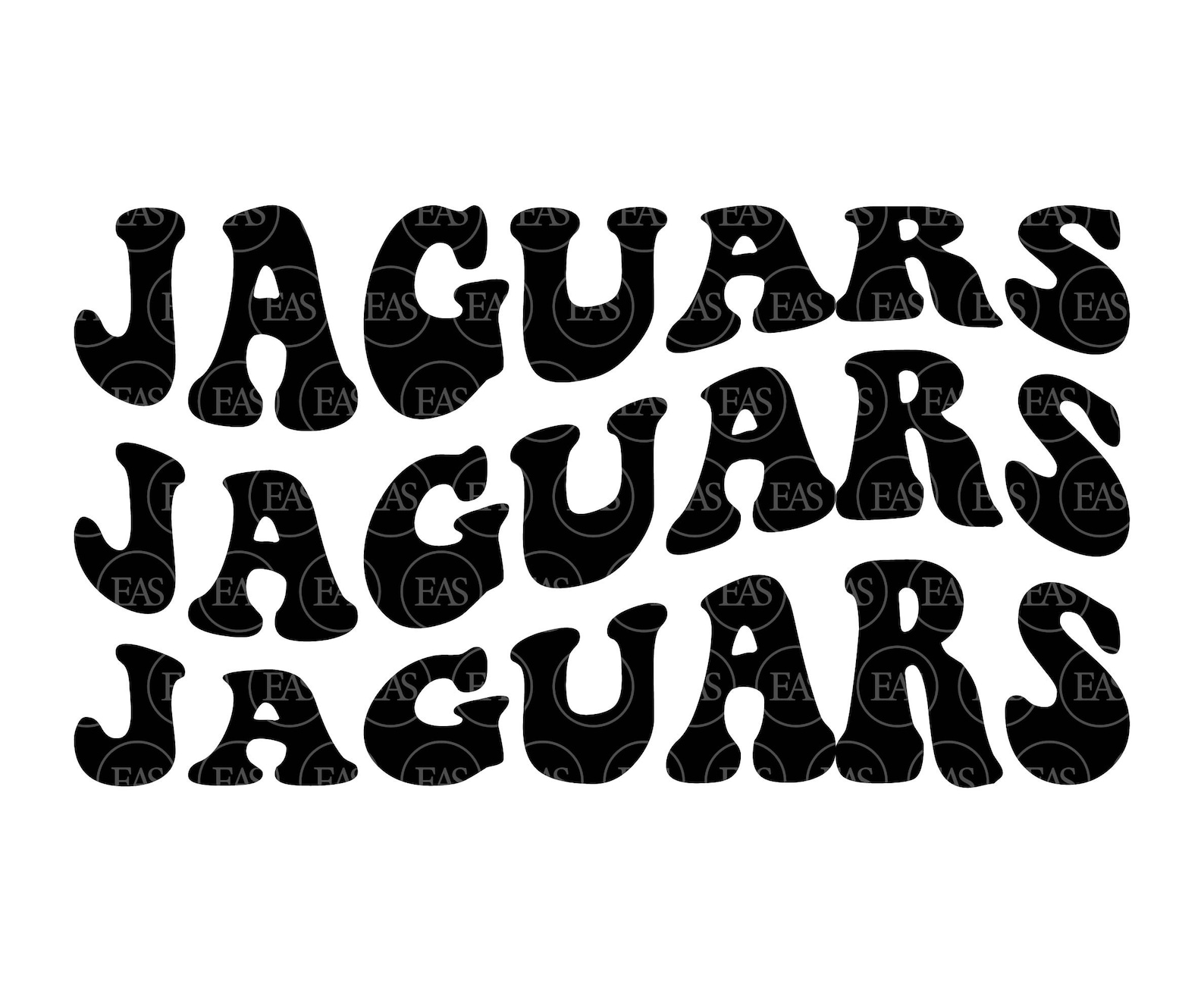 Jaguars Wavy Stacked Svg, Go Jaguars Svg, Jaguars Team Svg, Retro ...