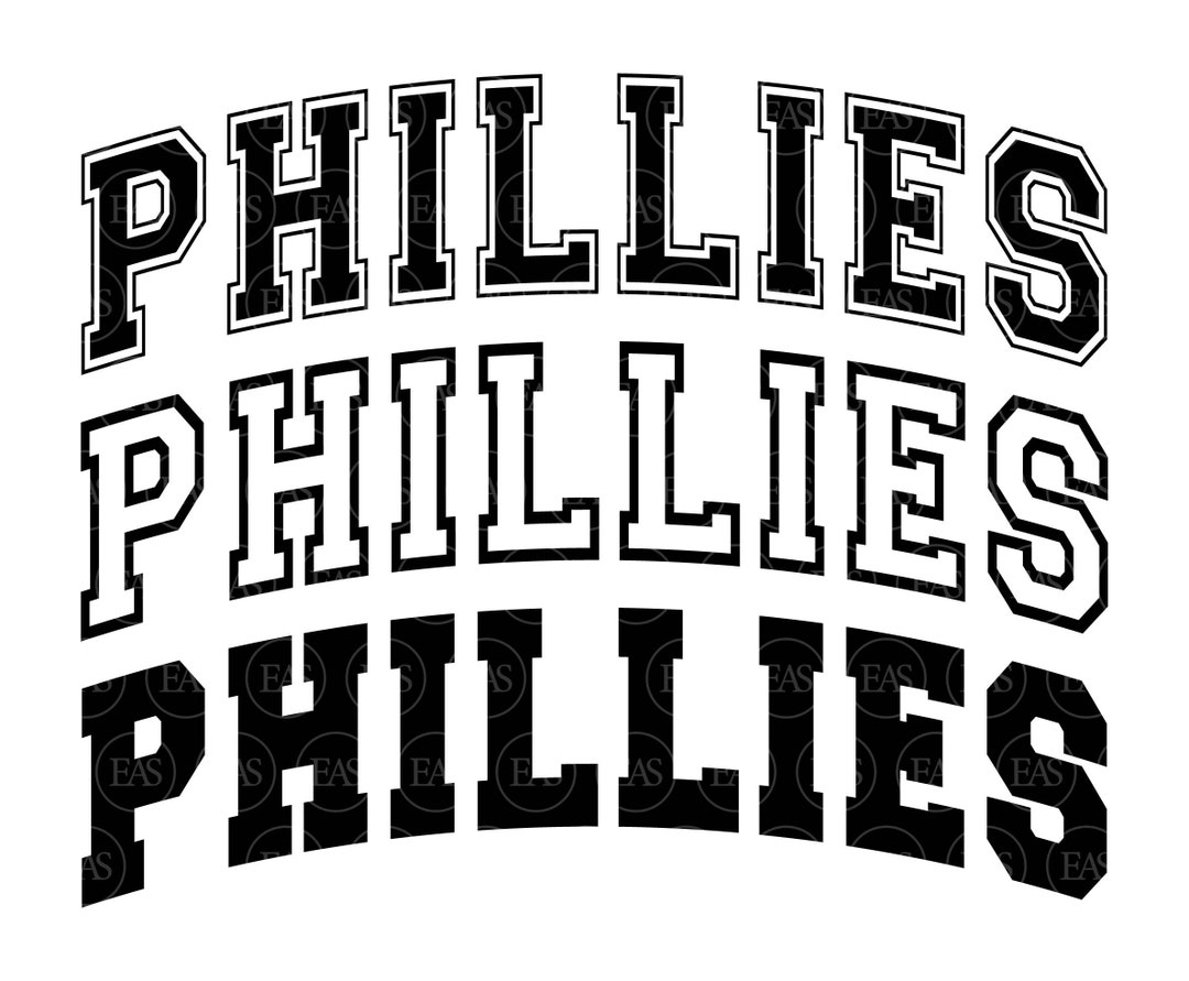 Phillies Svg Phillies Arched Varsity Font Go Philadelphia - Etsy