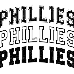 Phillies Jersey Font - Etsy