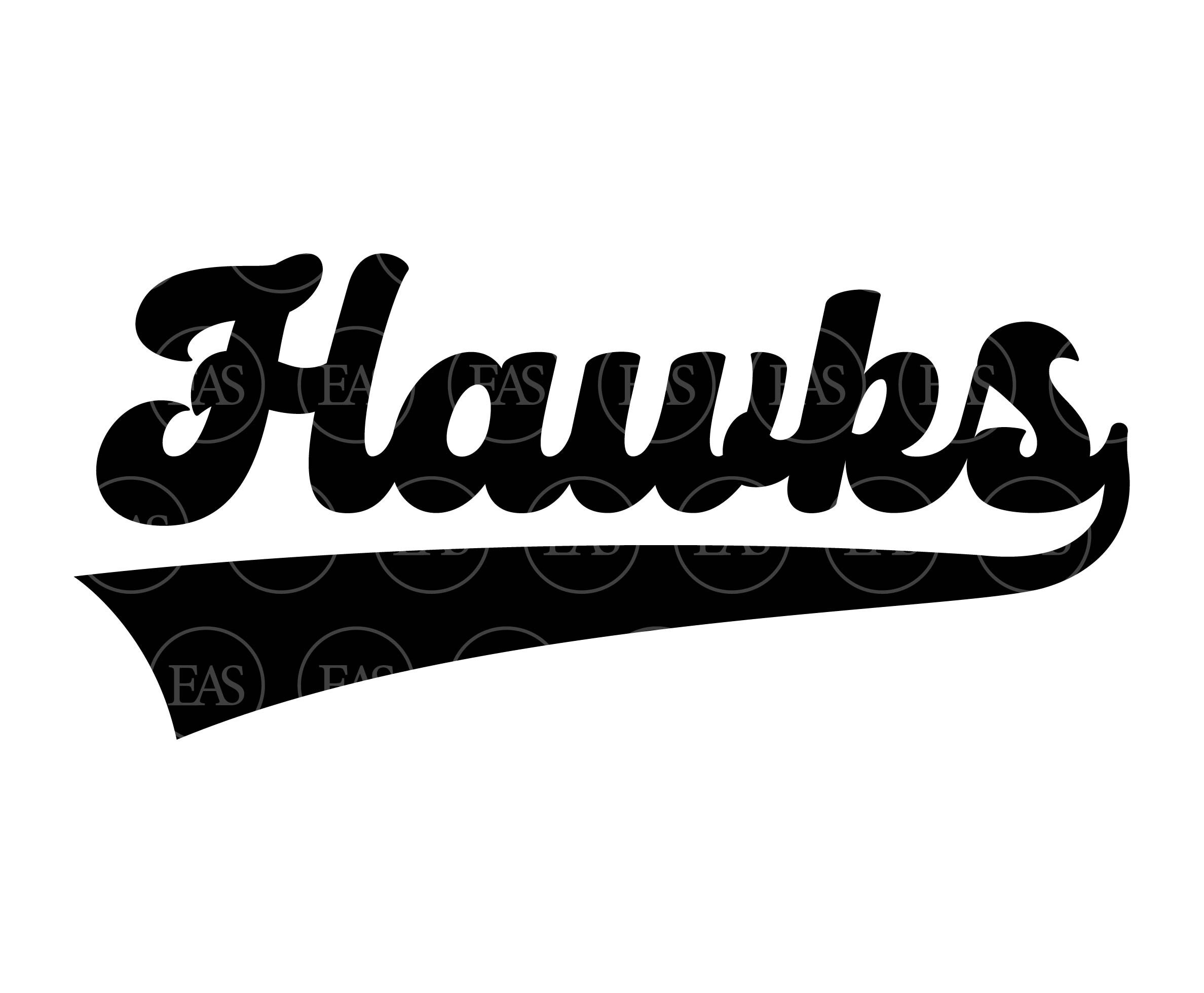 Hawks Baseball Svg Go Hawks Svg Retro Sports Jersey Font | Etsy