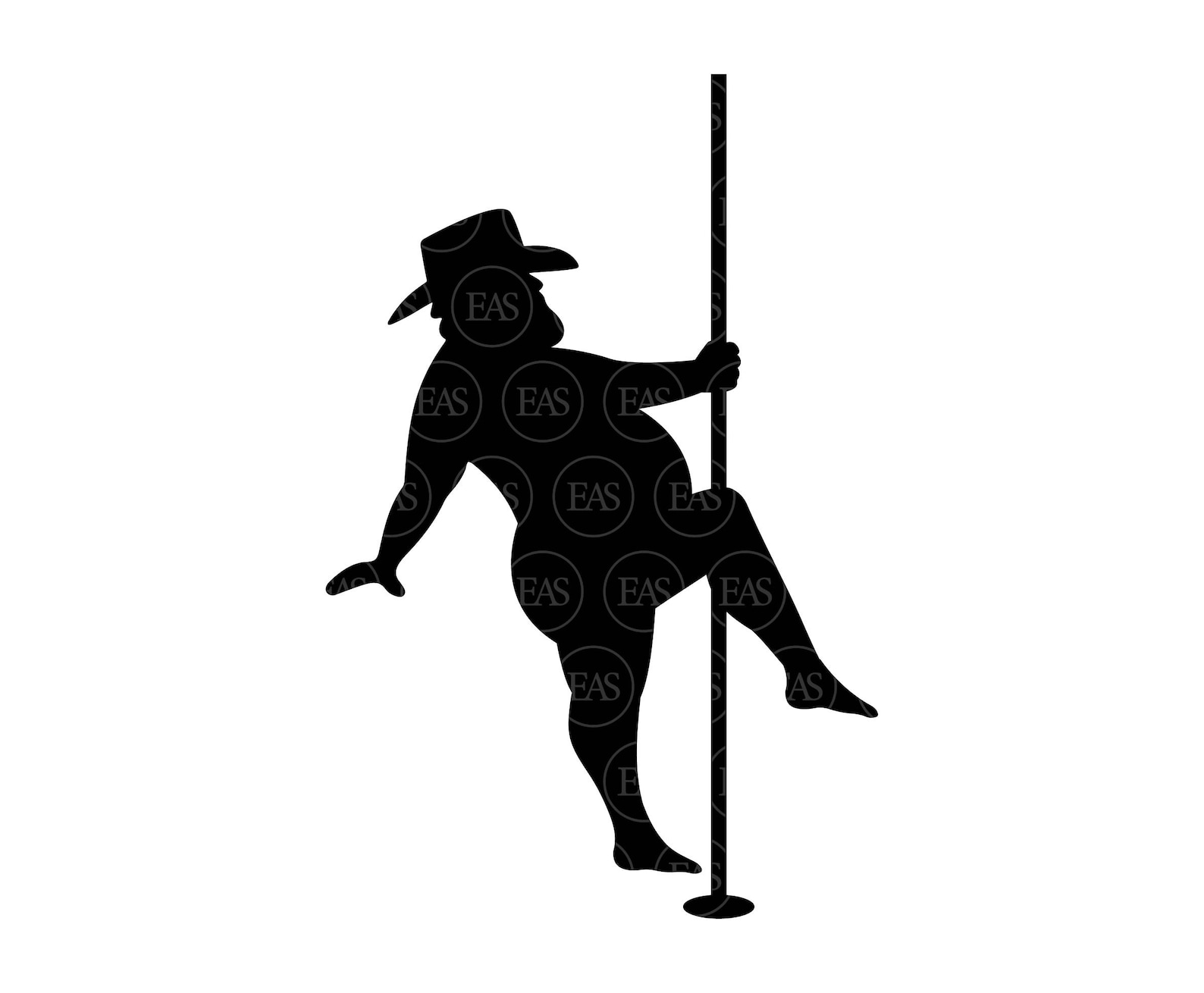 Sexy Curvy Cowboy Mudflap Guy Svg Pole Dancer Fat Chubby Man - Etsy