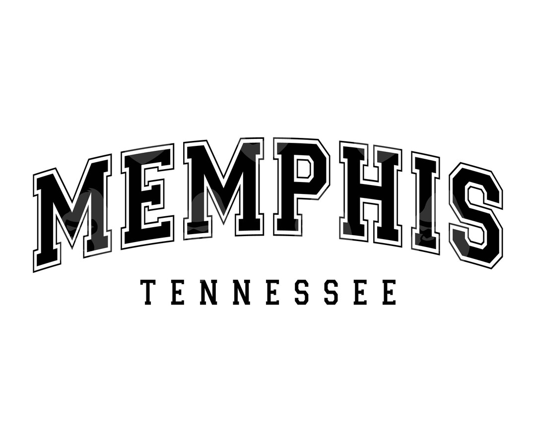 Memphis Tennessee Svg, Memphis Tennessee Png, Arched Varsity Font Svg ...