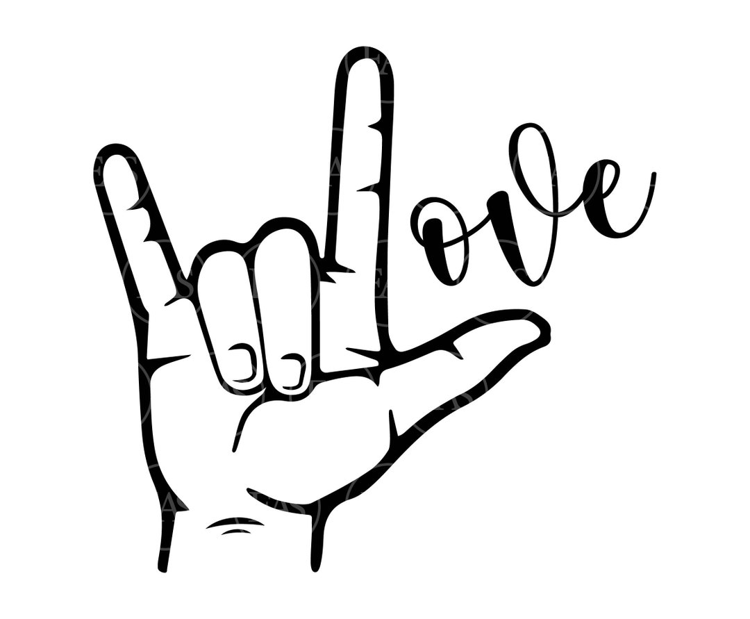I Love You Sign Language Sketch