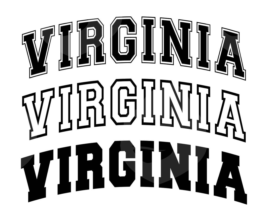 Virginia Svg, Virginia Varsity Png, College Font, Arched Text, America ...