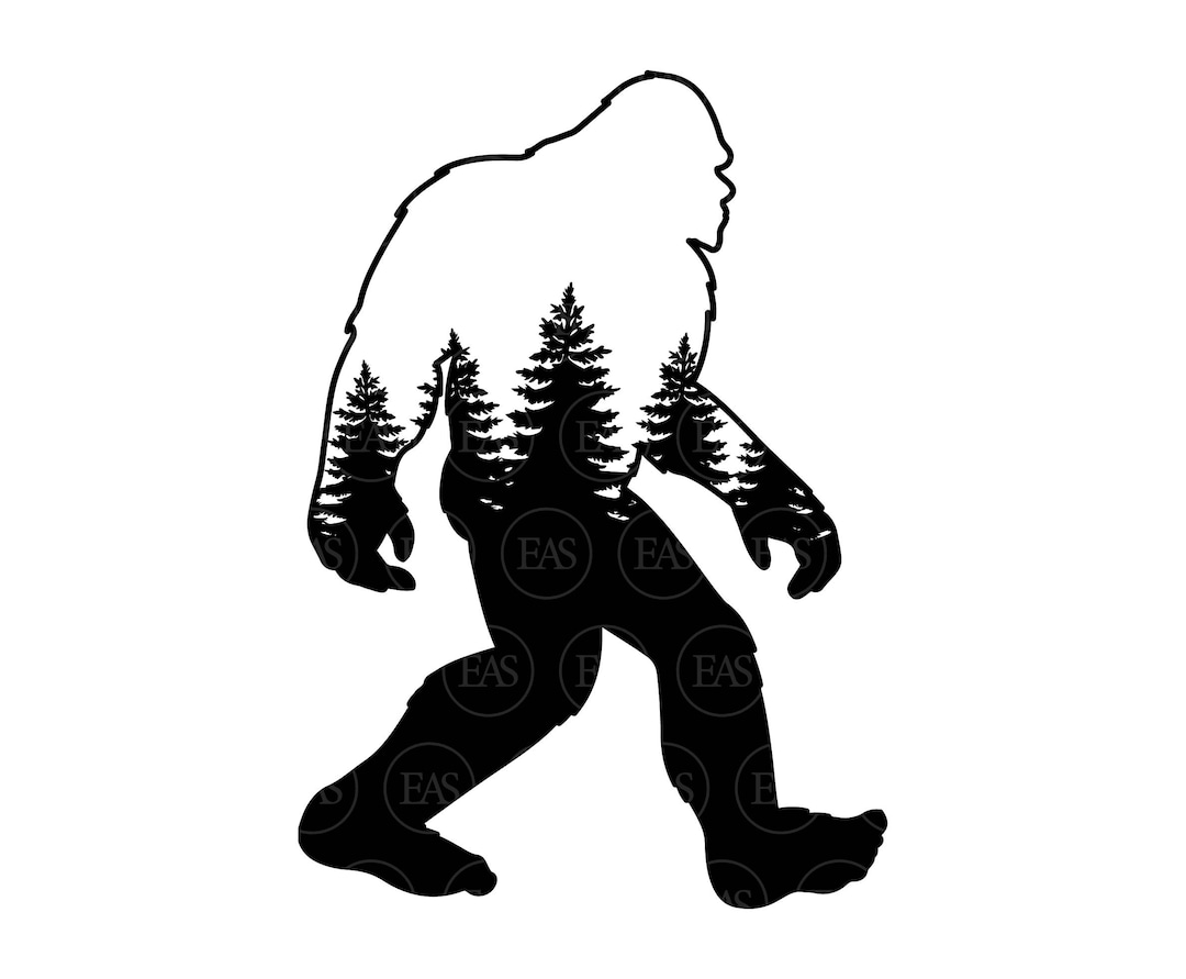 Bigfoot Svg, Forest Svg, Big Foot Print Svg, Yeti Svg, Sasquatch Svg ...