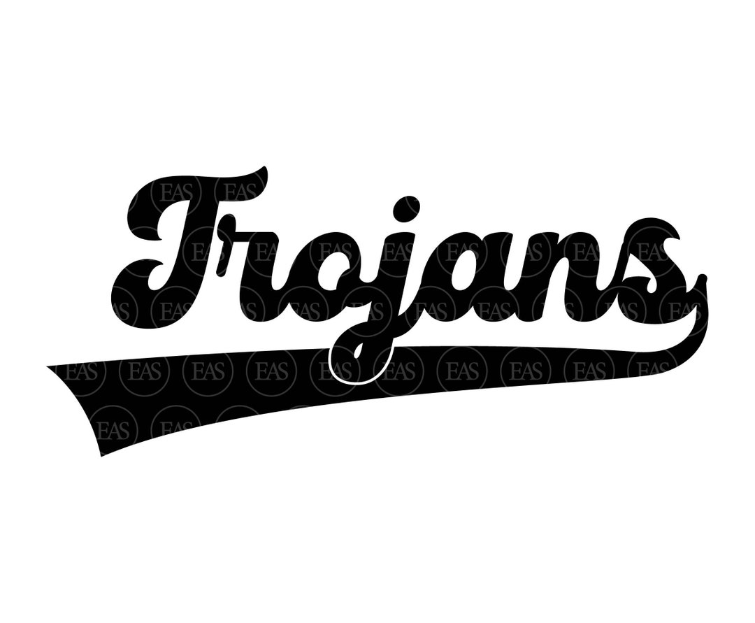 Trojans Baseball Svg, Go Trojans Svg, Retro Sports Jersey Font, Trojans ...