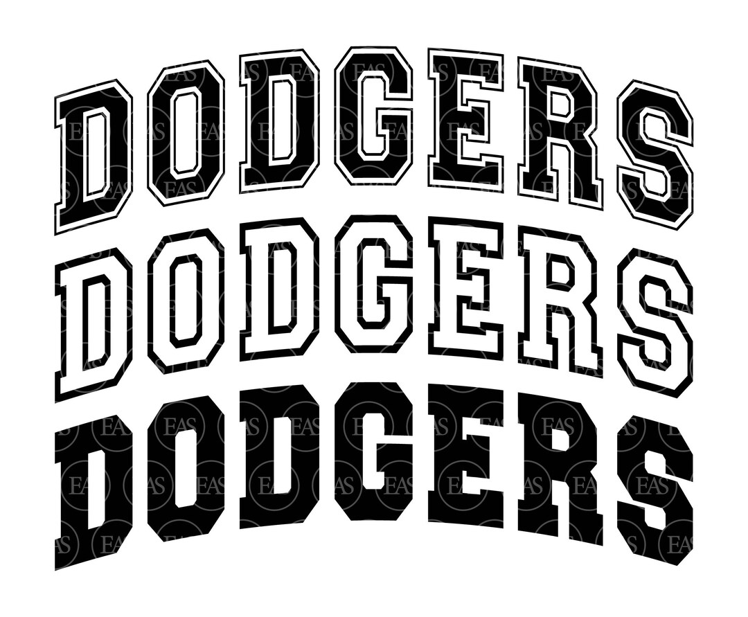 Dodgers Svg, Dodgers Arched Varsity Font, Go Dodgers Svg, Dodgers ...
