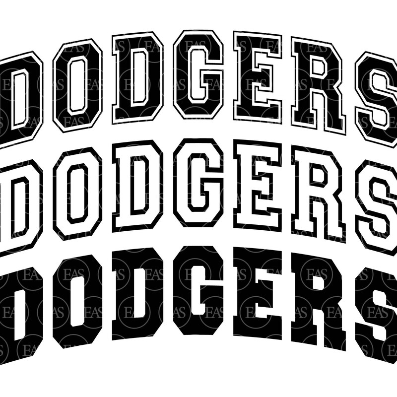 Dodgers Jersey Font - Etsy