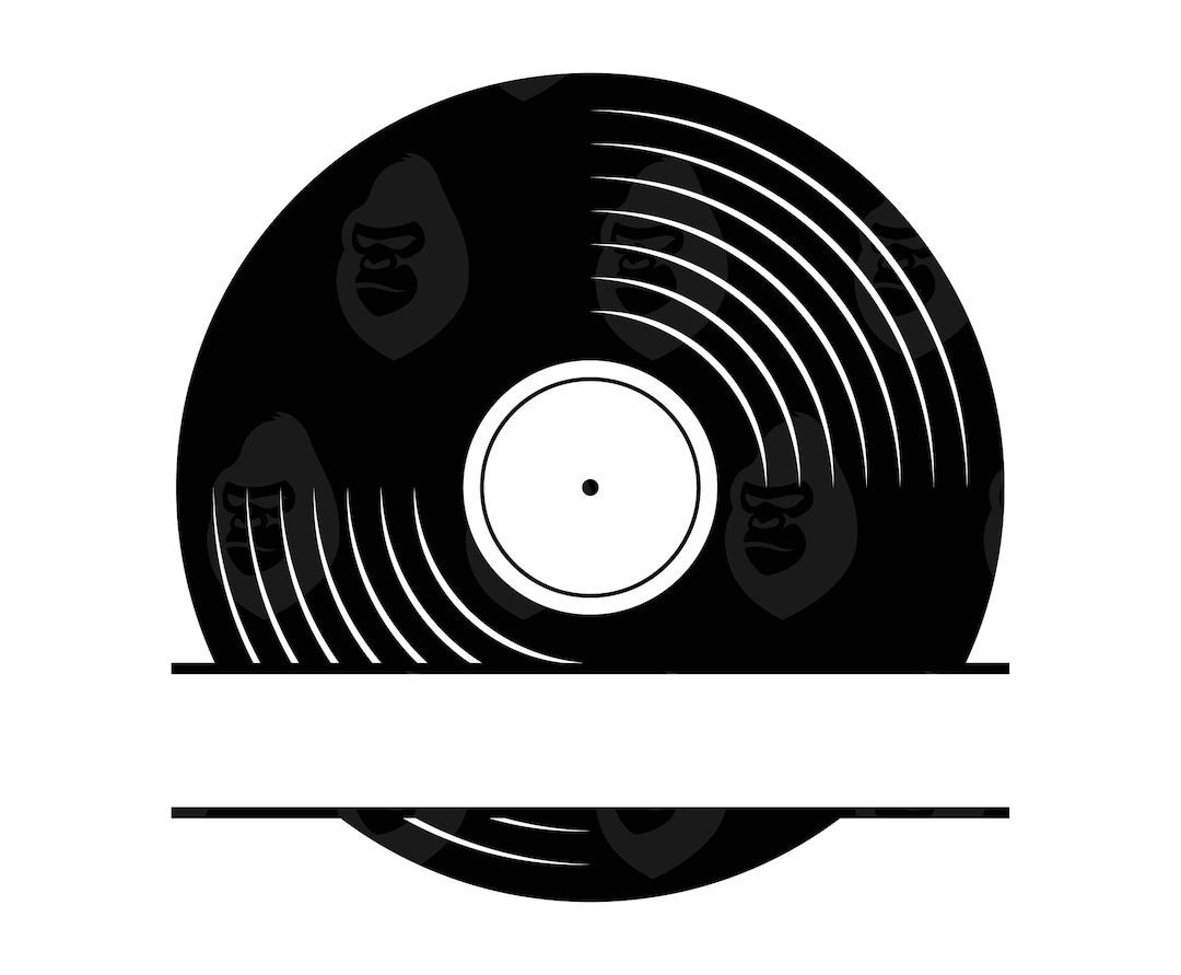 Vinyl Record Monogram Svg, Vinyl Record Png, Music Disc Record Svg ...