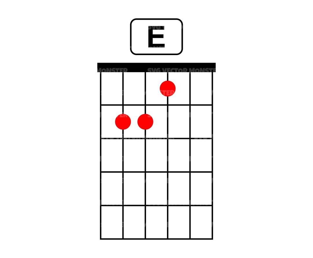 E Major Guitar Chord Svg, E Major Png, Basic Guitar Chord, Beginner ...