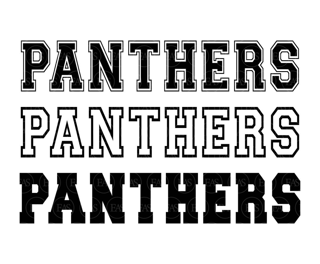 Panthers Svg, Panthers Varsity Font, Go Panthers Svg, Panthers Jersey ...