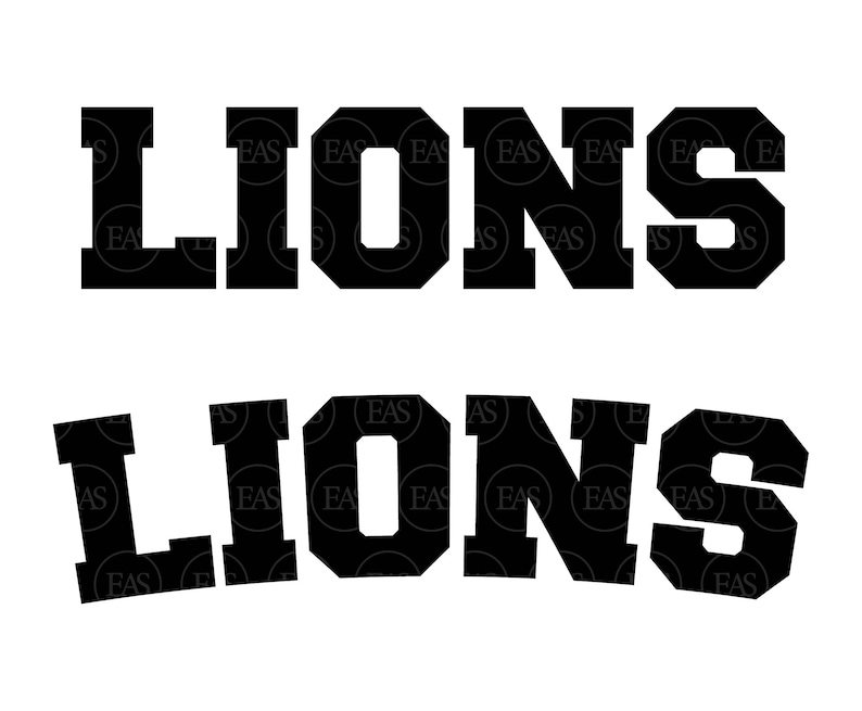 Lions Svg Go Lions Svg Lions Sport Font Lions Team Logo - Etsy