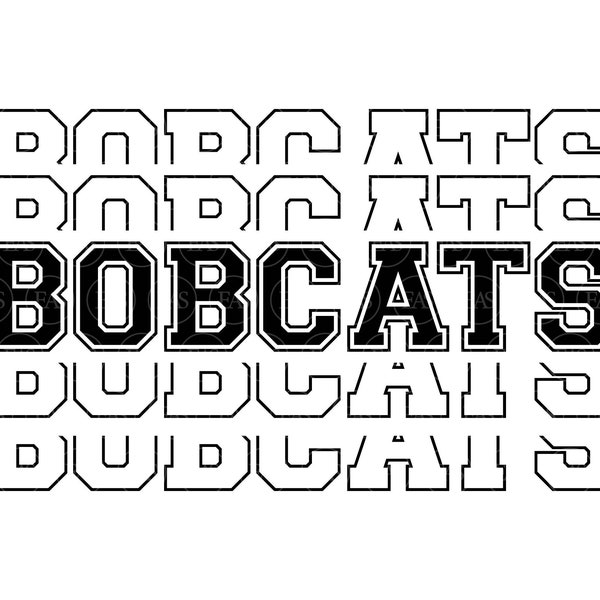 Bobcats Black Font Svg - Etsy