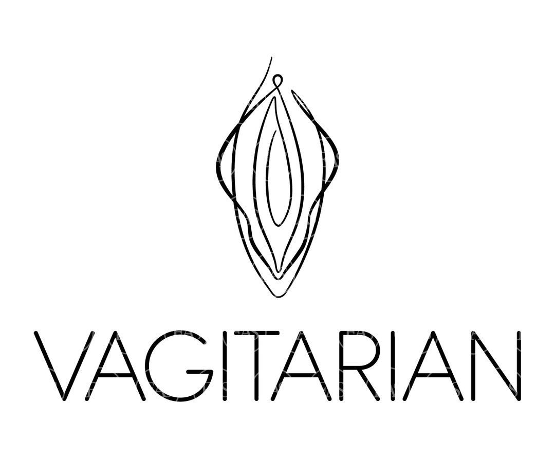 Vagitarian Svg, Line Art Vagina Svg. Vector Cut File for Cricut ...