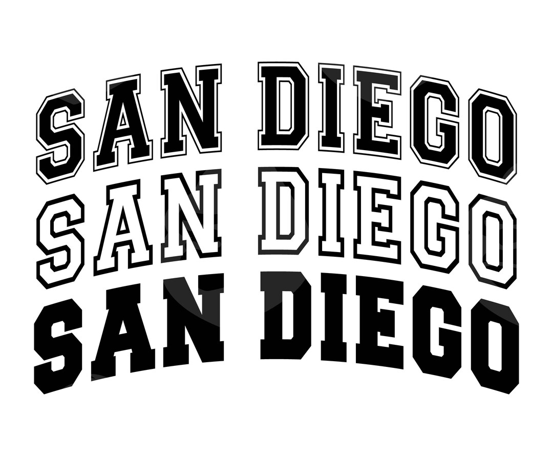 San Diego Svg, San Diego Varsity Png, College Font, Arched Text ...