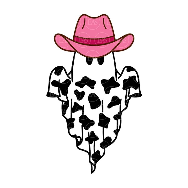 Cow Print Ghost Svg - Etsy
