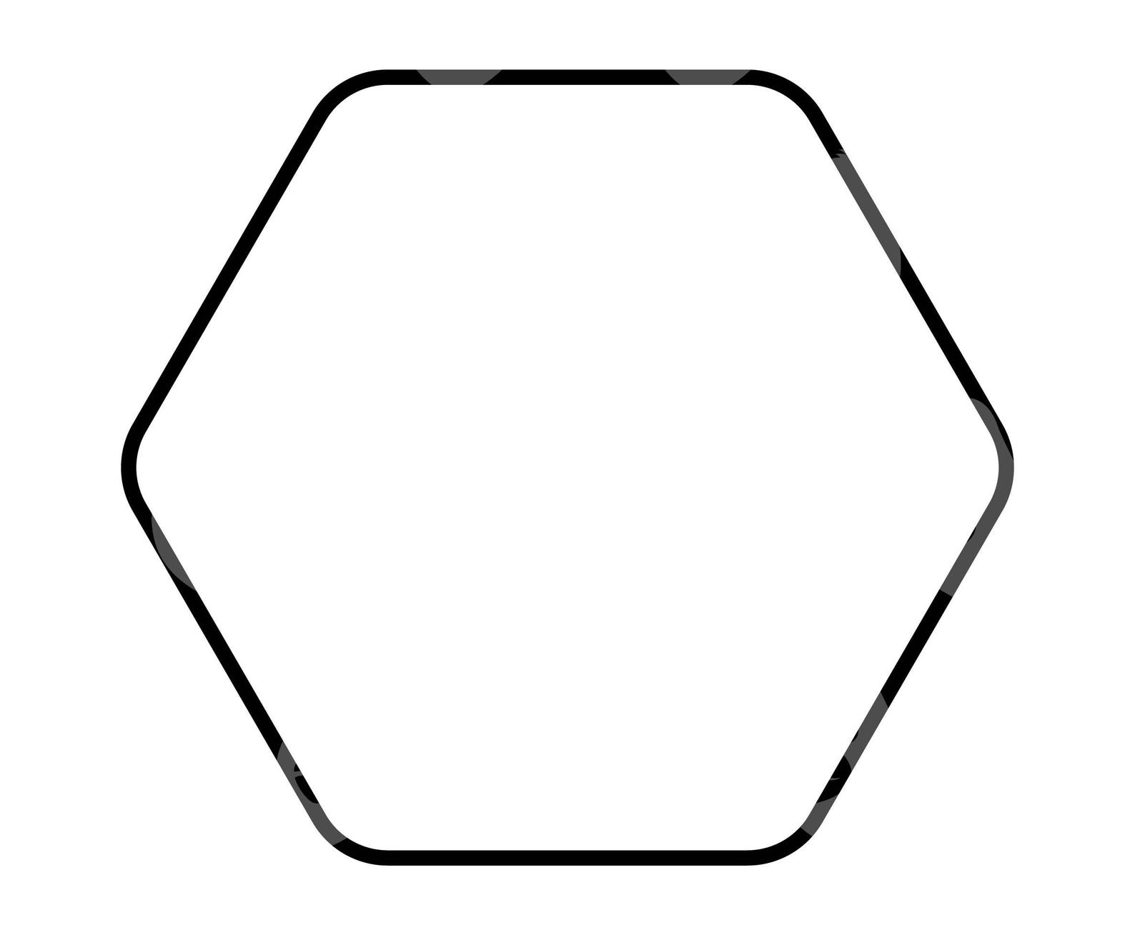 Rounded Hexagon Svg, Rounded Hexagon Square Png, Hexagon Frame Clipart ...