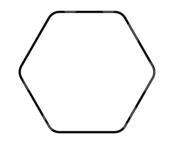 Afgeronde Zeshoek Png