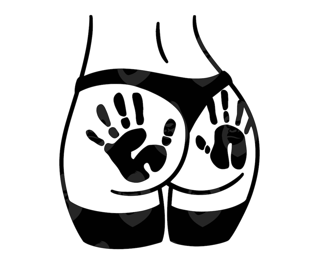 Handprint Booty Svg, Handprint Booty Png, Peach Ass Svg, Peachy Butt ...