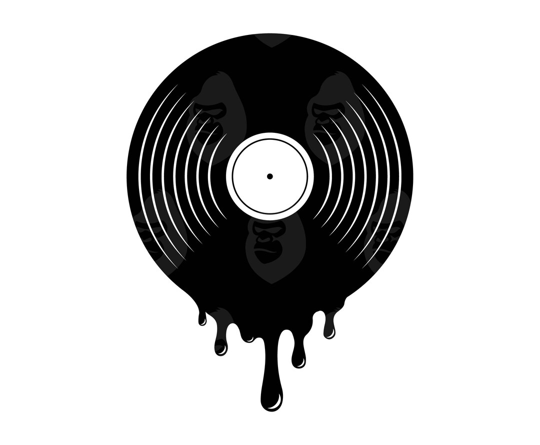 Dripping Vinyl Record Svg, Vinyl Record Png, Music Disc Record Svg ...