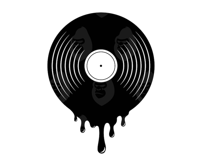 Dripping Vinyl Record Svg, Vinyl Record Png, Music Disc Record Svg ...
