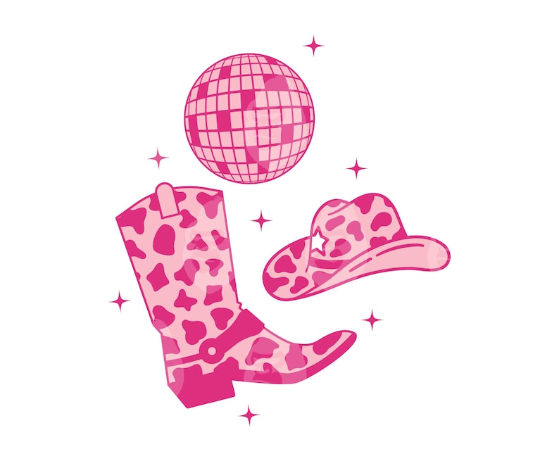 Disco Ball Svg, Cowgirl Hat Svg, Cowboy Boots Svg, Nashville, Nash Bash ...