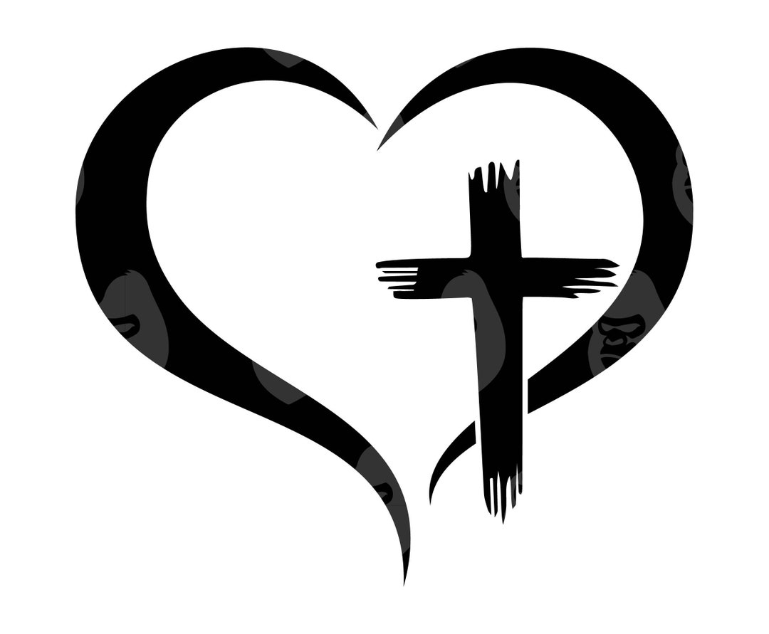 Christian Cross Svg, Christian Cross Png, Heart Svg, Jesus Christ ...