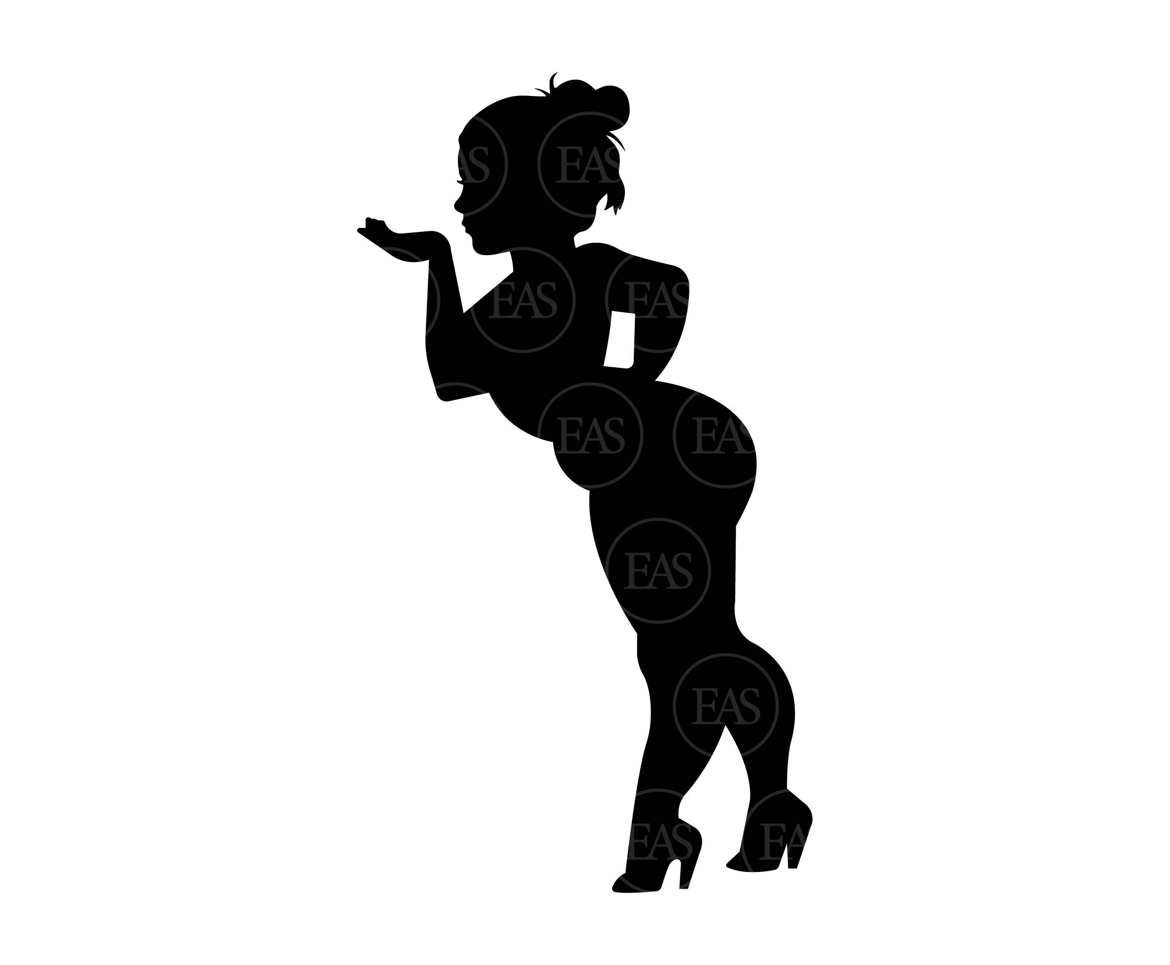 Curvy Mudflap Girl Svg Messy Bun Svg Chubby Thick Trucker Etsy Finland