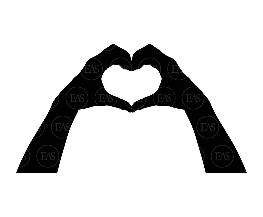 Hand Heart Gesture Svg, I Love You Hand Sign Svg, ASL, Sign Language ...