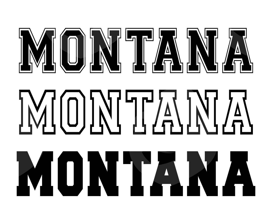 Montana Svg, Montana Varsity Png, College Font Text, America State Svg ...