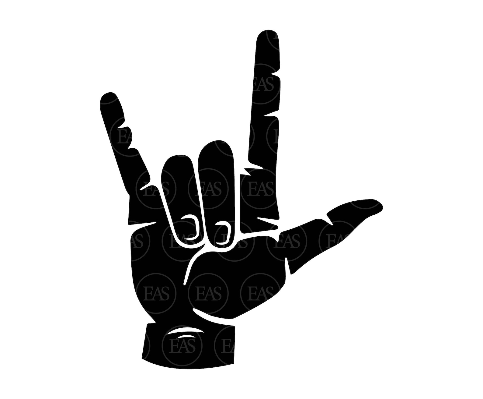 I Love You Hand Sign Svg Valentine Svg ASL Sign Language - Etsy