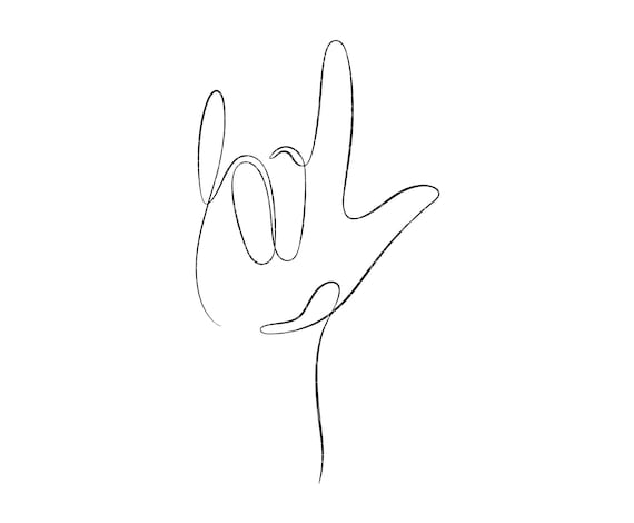 Sign Language Clip Art Outline