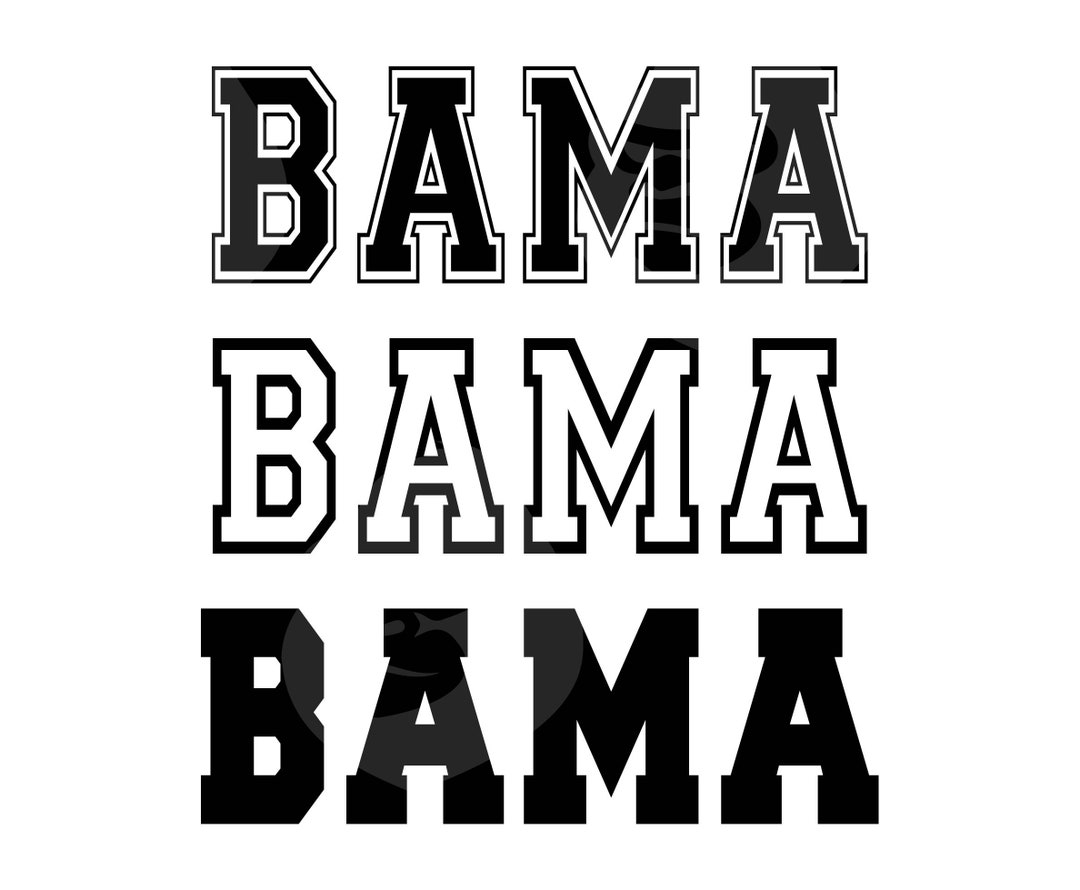Alabama Svg, Alabama Png, Varsity Font Svg, College Font Text, America ...