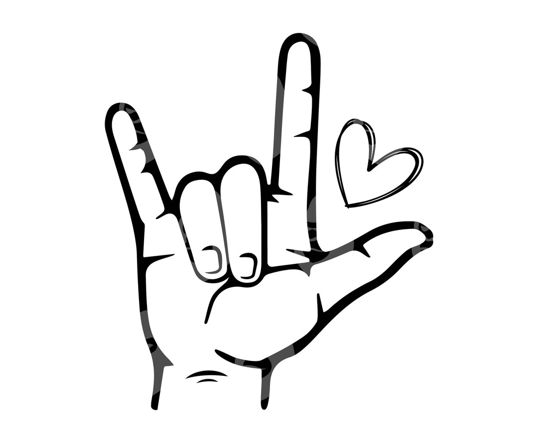 I Love You Hand Sign Svg, I Love You Png, ASL, Sign Language Svg ...