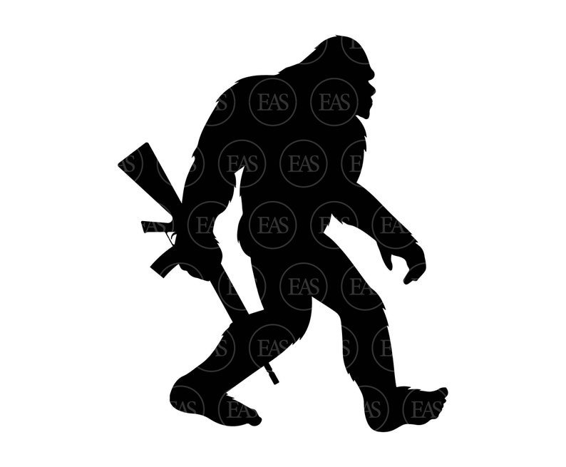 Bigfoot Ar15 Rifle Svg Big Foot With Firearm Svg Yeti Svg - Etsy Ireland