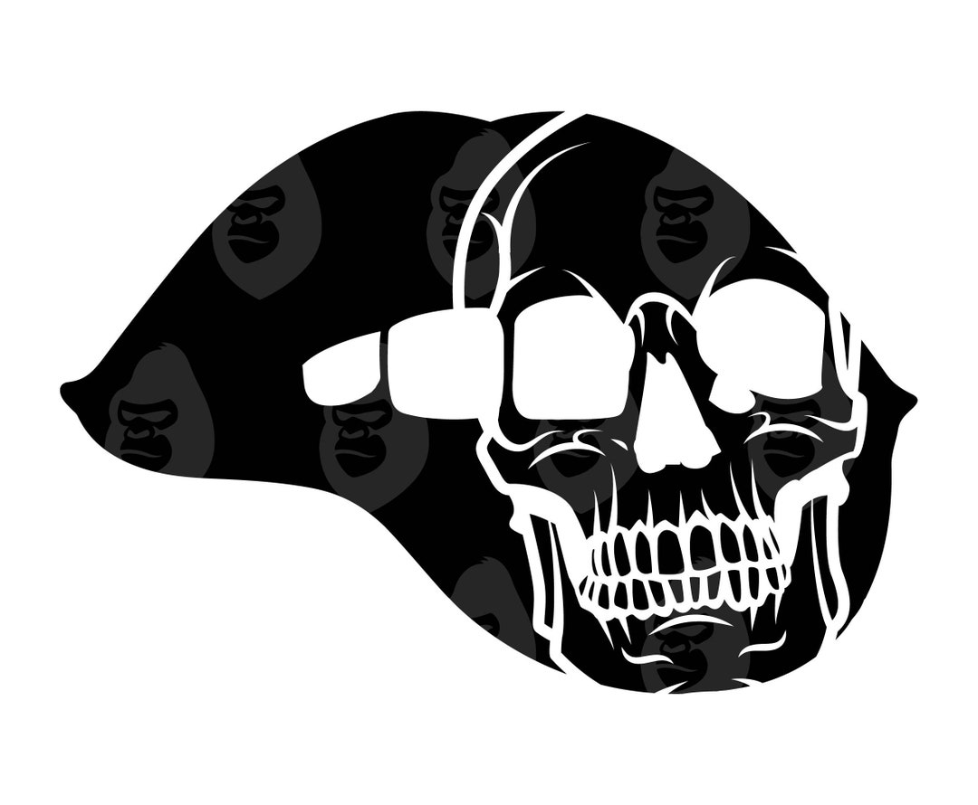 Lips Skull Svg, Lipstick Kiss Svg, Lips Print Svg. Vector Cut File ...