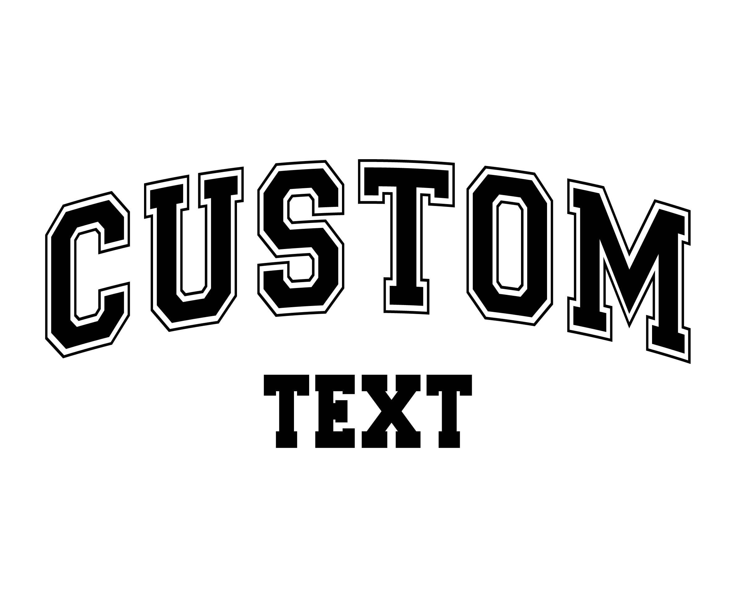 Custom Text Svg, College Font Svg, Varsity Font, Team Sports Font ...