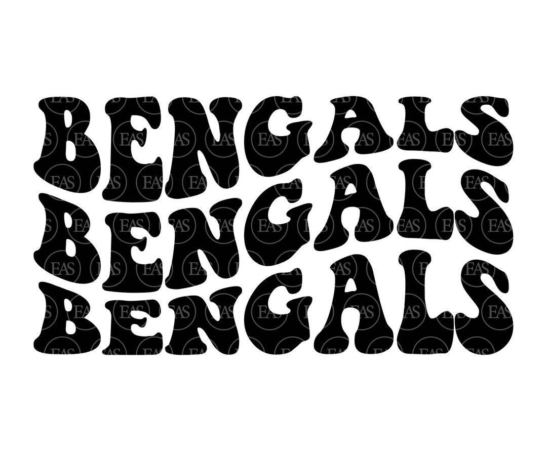 Bengals Wavy Stacked Svg, Go Bengals Svg, Bengals Team Svg, Retro ...