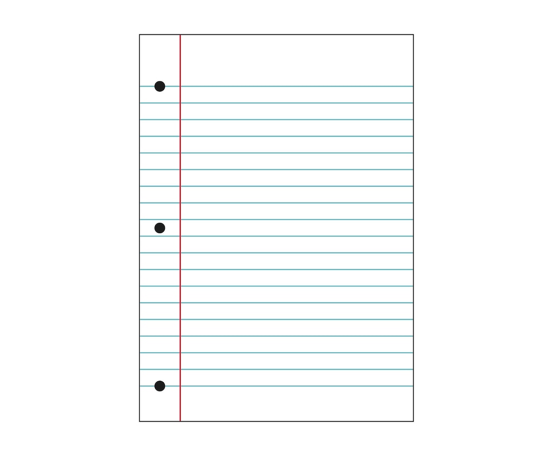 Lined Notebook Svg, Line Teacher Paper Png, Ruled Notebook Paper ...