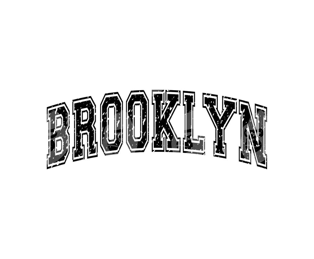 Brooklyn Svg, Grunge Brooklyn Png, Distressed Arched Varsity Svg ...