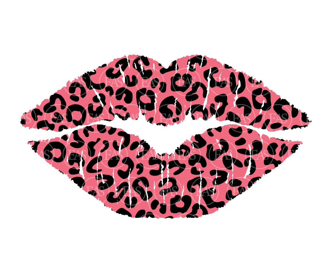 Baby Pink Leopard Lips Svg Leopard Kiss Svg Leopard Lipstick | Etsy