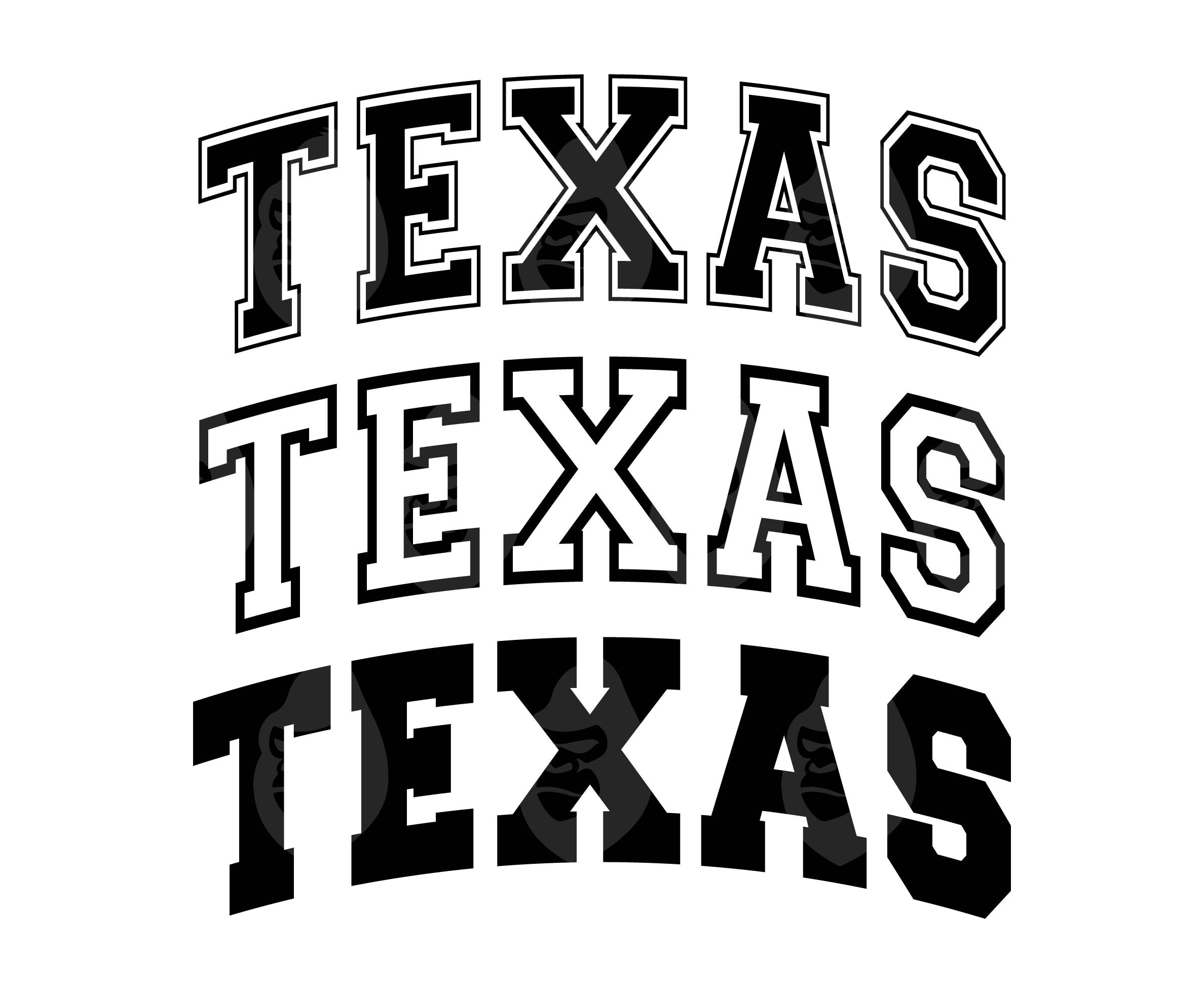 Texas Svg, Texas Png, Varsity Font Svg, College Font, Arched Text ...