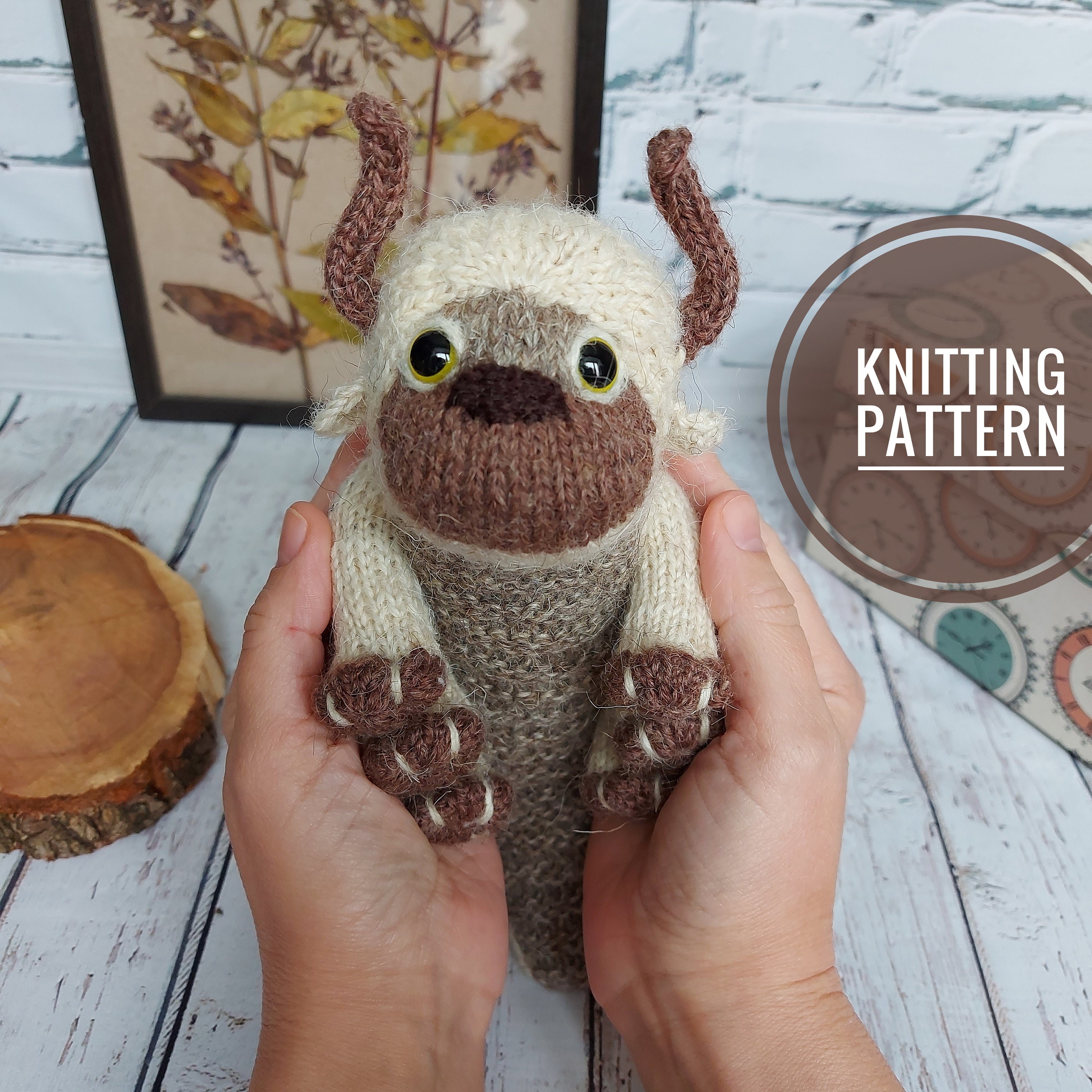 Appa plush knitting pattern Amigurumi Appa by Avatar The Last | Etsy