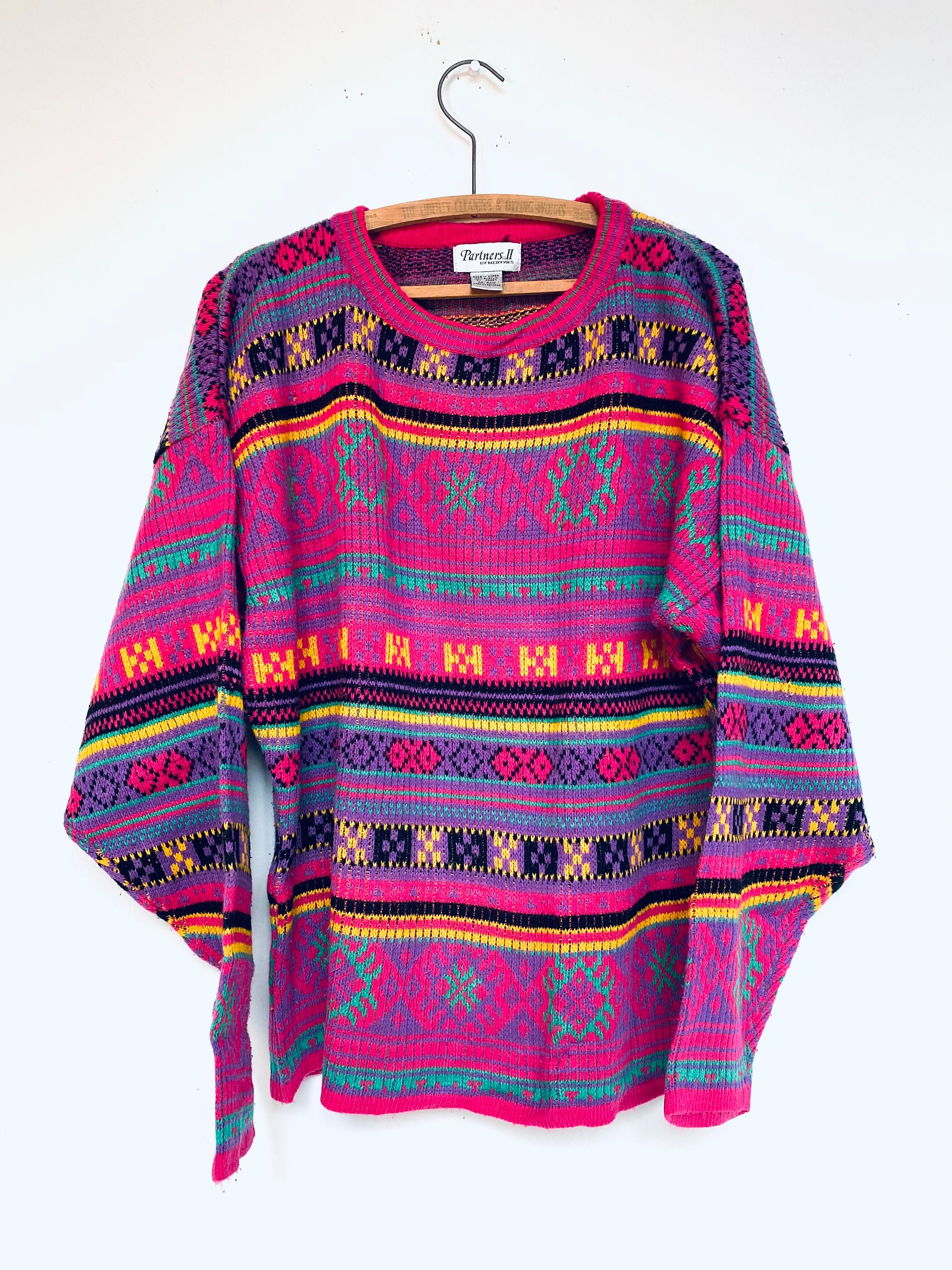 Vtg 80s Sweater Mervyn's Women's Pullover Sweater Sz - Etsy