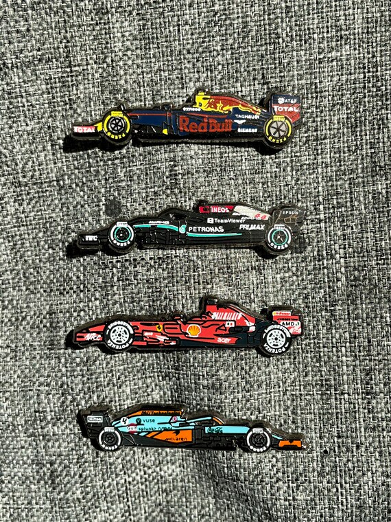 Formula 1 Enamel Pins: Mercedes Red Bull Mclaren Ferrari. - Etsy Australia