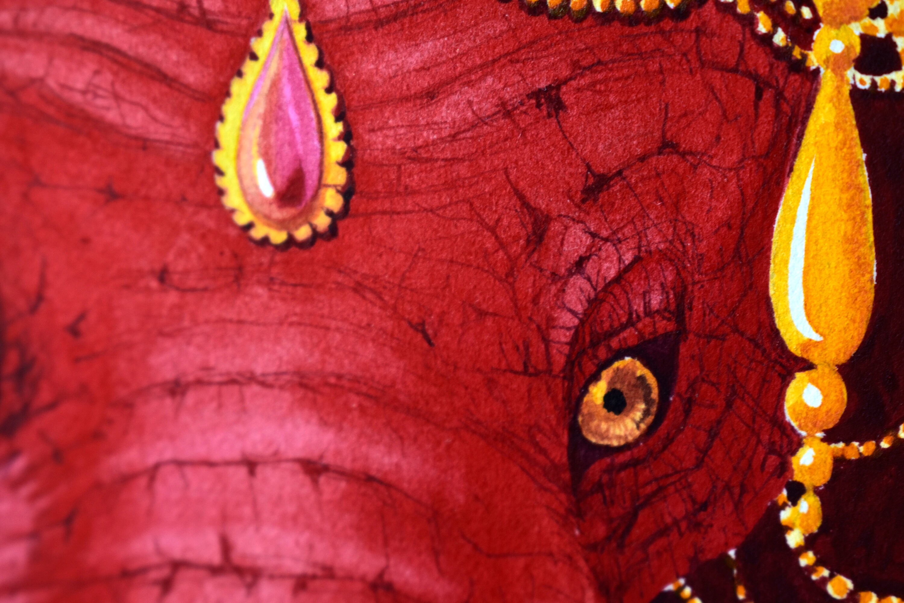 Red Ganesha Ganapati | Hindu God of Wisdom | Remover of Obstacles ...