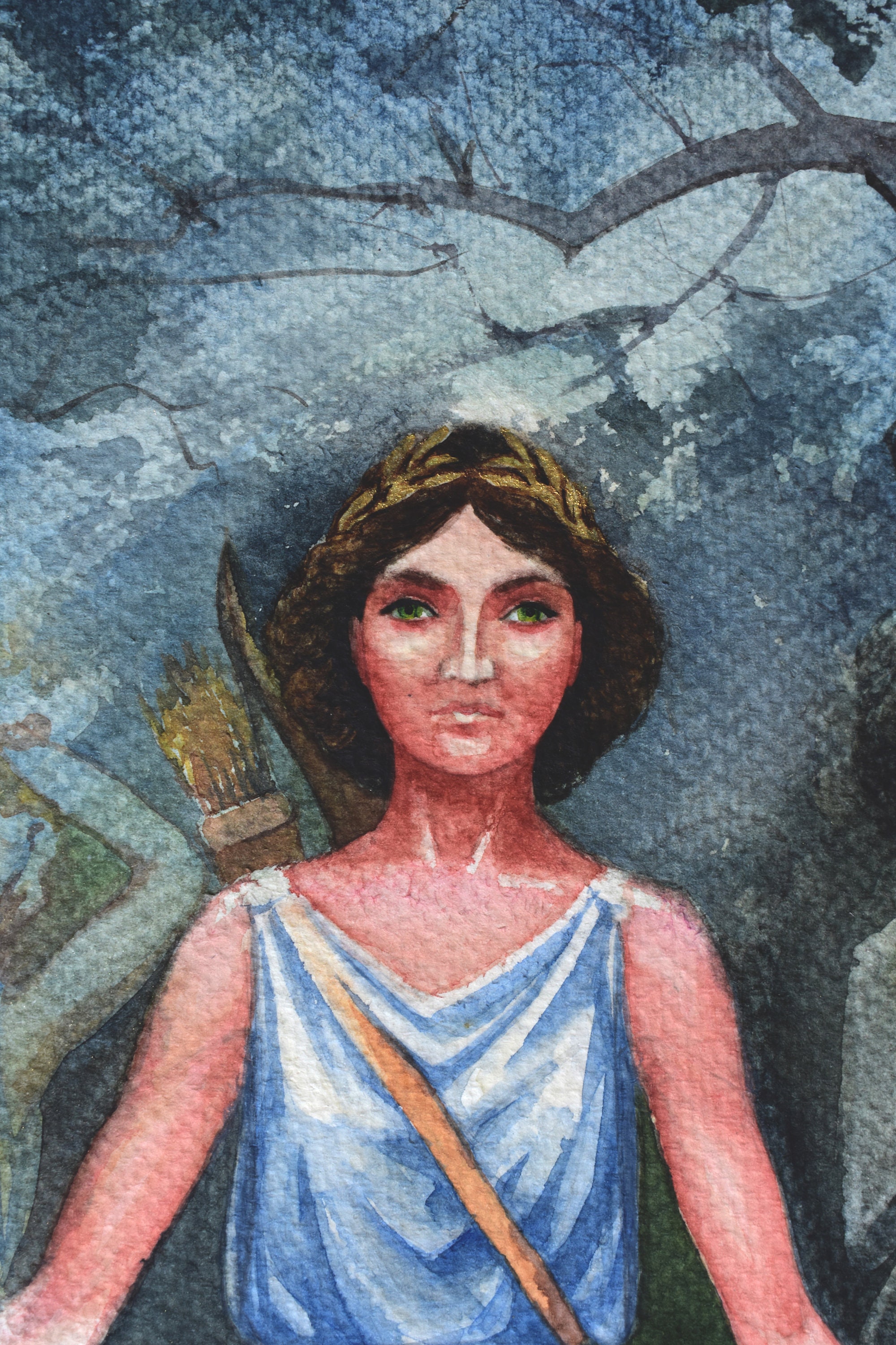 Greek Goddess of the Hunt Artemis Wilderness Full Moon Woman Symbolic ...