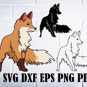 Fox Svg Dxf Png for Cricut Fox Clipart - Etsy