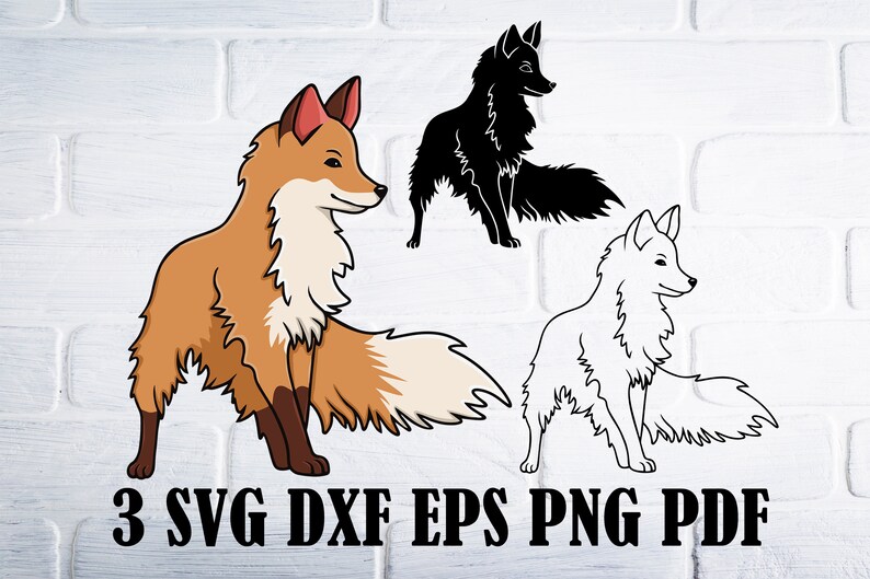 Fox Svg Dxf Png for Cricut Fox Clipart - Etsy