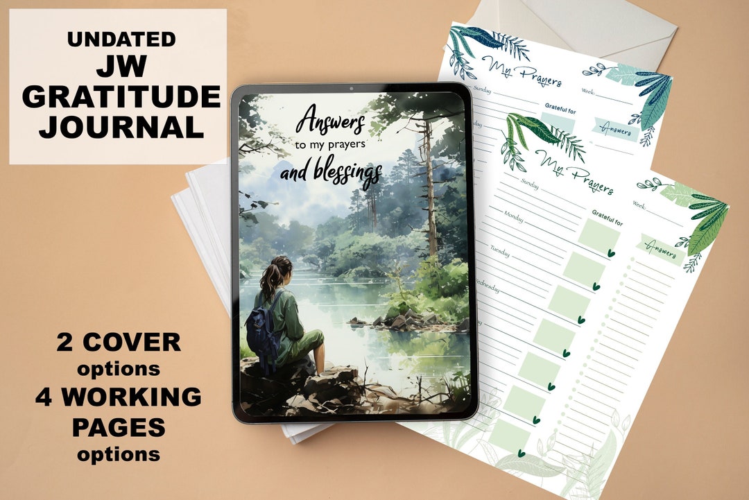 JW Gratitude Journal, JW NOTEBOOK, Instant Download, Jw Baptism Gift ...
